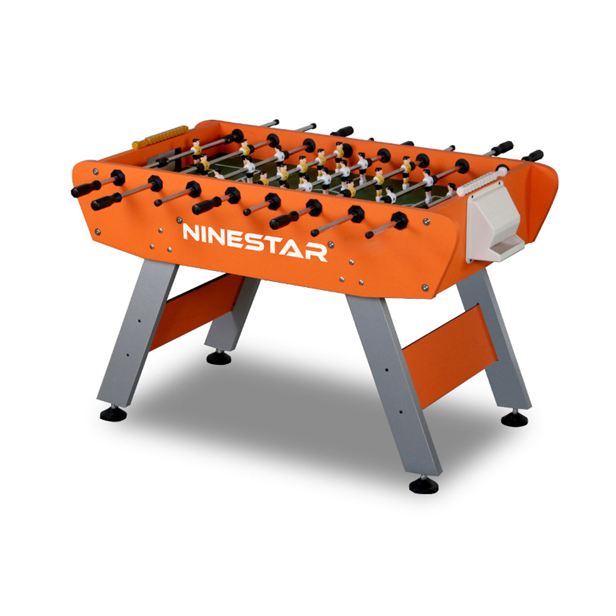 HUOMU Orange + Gray Rectangular Manufactured Wood + Metal Foosball ...