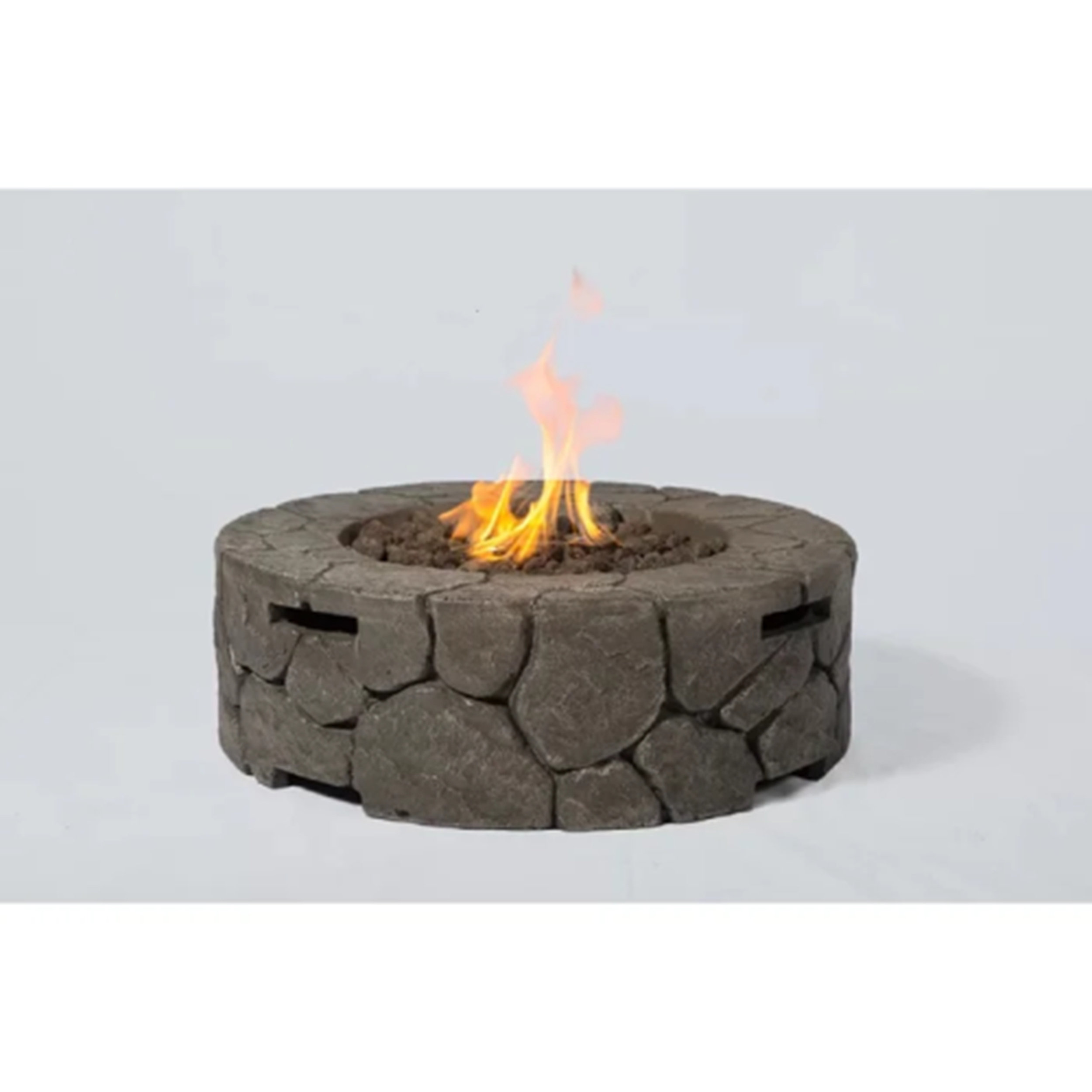 Latitude Run® 9" H x 28" W Fibre Reinforced Concrete Outdoor Fire Pit ...
