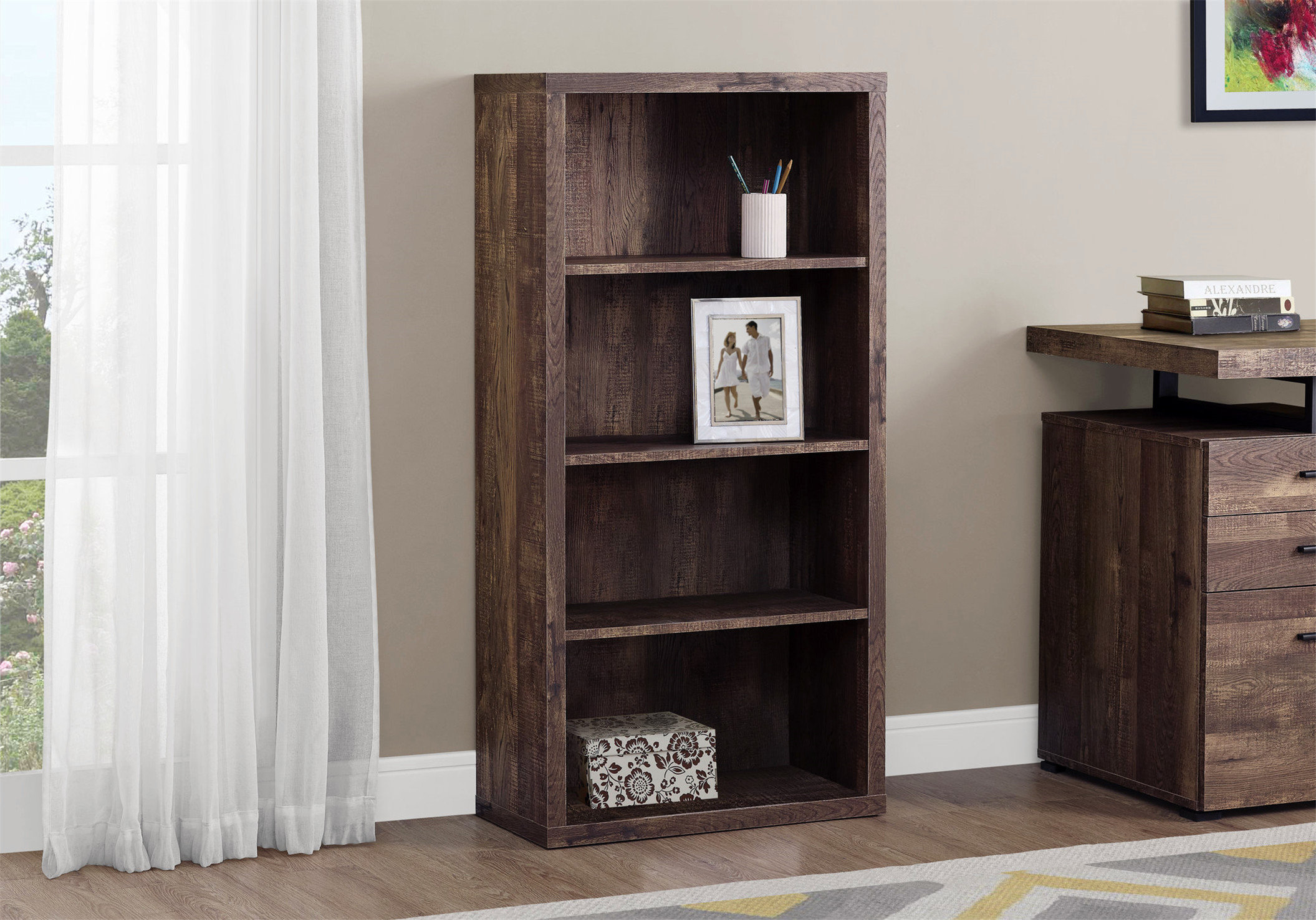 Latitude Run® Versatile 6 - Tier Bookshelf and Bookcase for Office and ...