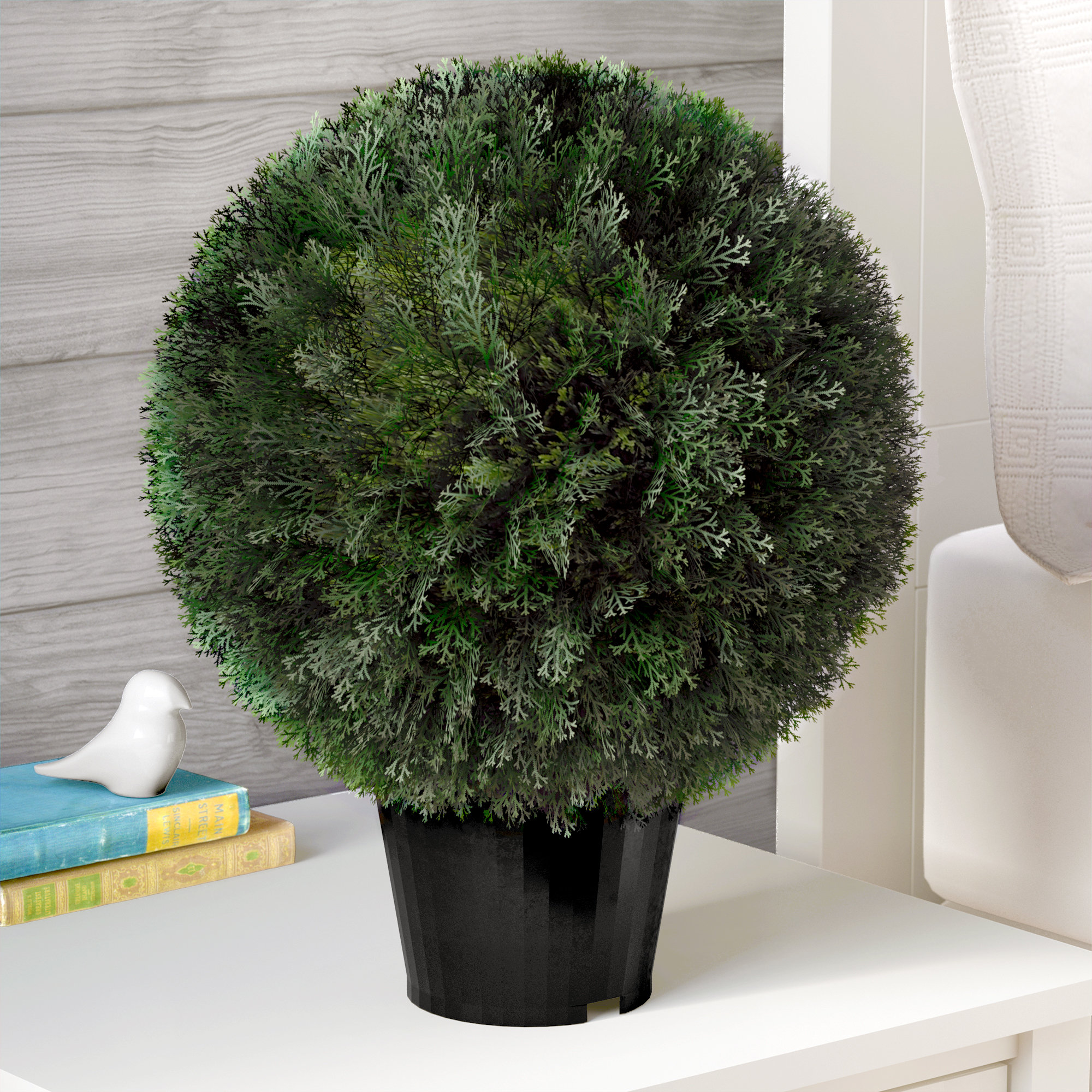 Alcott Hill® 20" Artificial Green Cedar Ball. Ball Diameter 20 ...