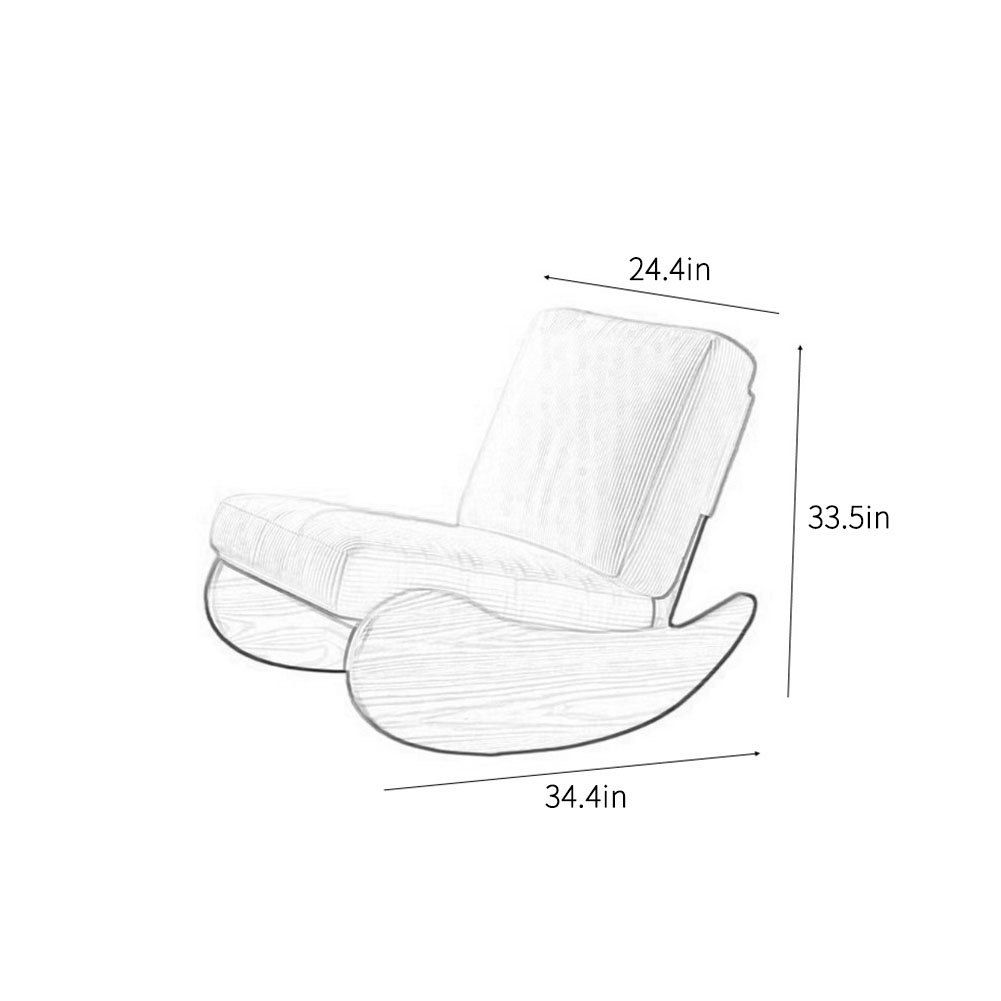 ChairVogue Lazy Couch Rocker Retro Solid Wood Rocking Chair | Wayfair