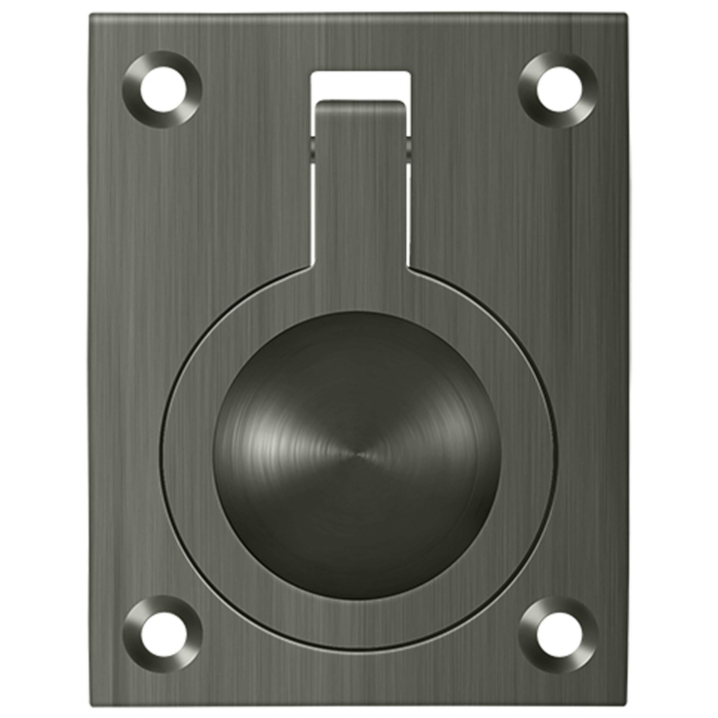 Deltana FRP25U15A Flush Ring Pull, 2-1/2" x 1-7/8" in Antique Nickel ...