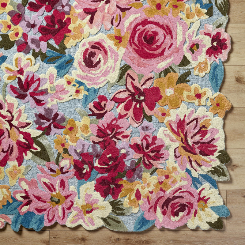 House of Hampton® Jaquasia Hand Tufted Floral Rug | Wayfair
