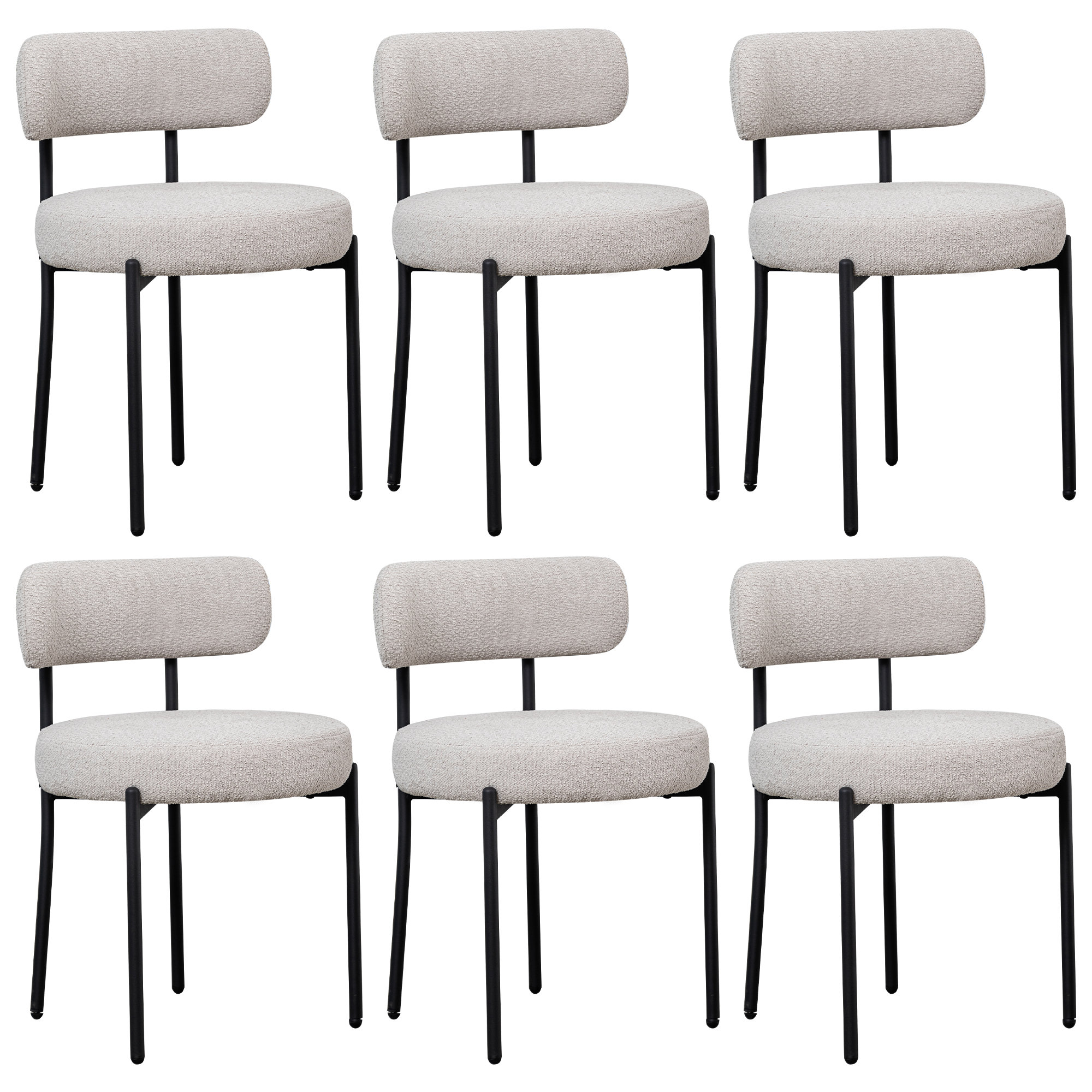 Corrigan Studio® Modern Accent Chair, Upholstered Dining Chairs Set Of ...