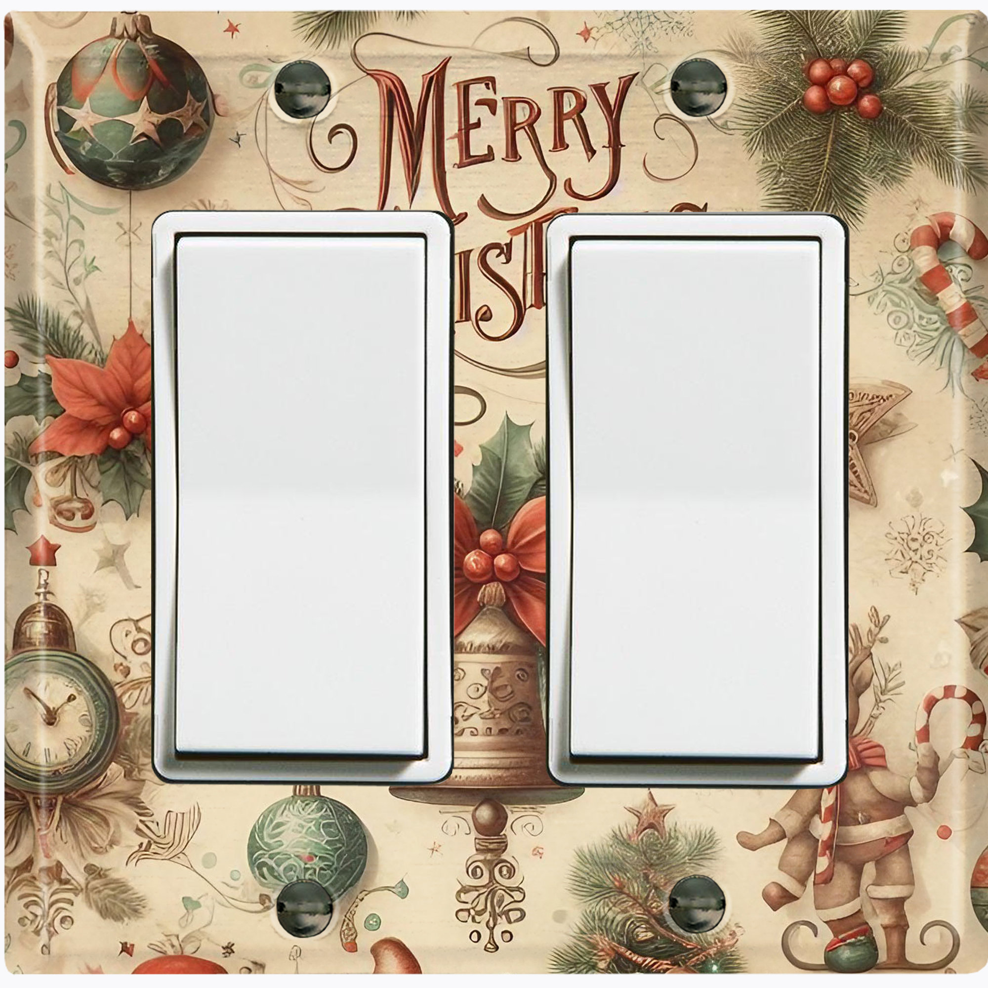 WorldAcc Nature Themed 2 - Gang Toggle Light Switch Standard Wall Plate ...