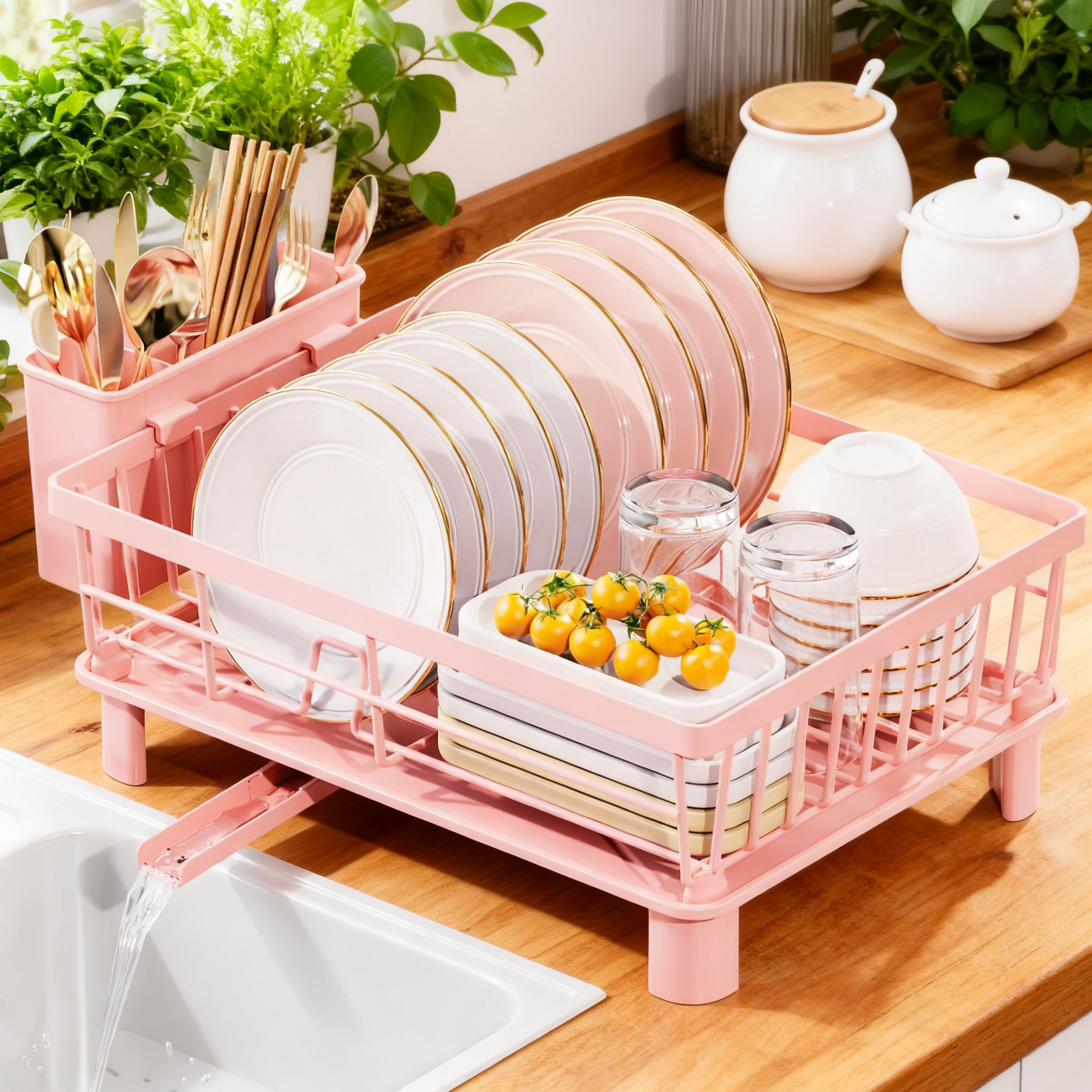 Xiangong Stainless Steel Dish Drying Rack With Smart Drainage System ...