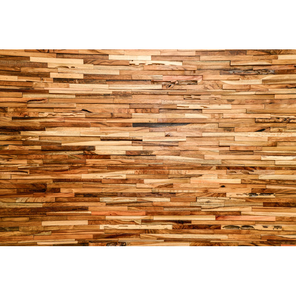Java Creations Matrix 12" x 48" Reclaimed Engineered Wood Wall Paneling ...