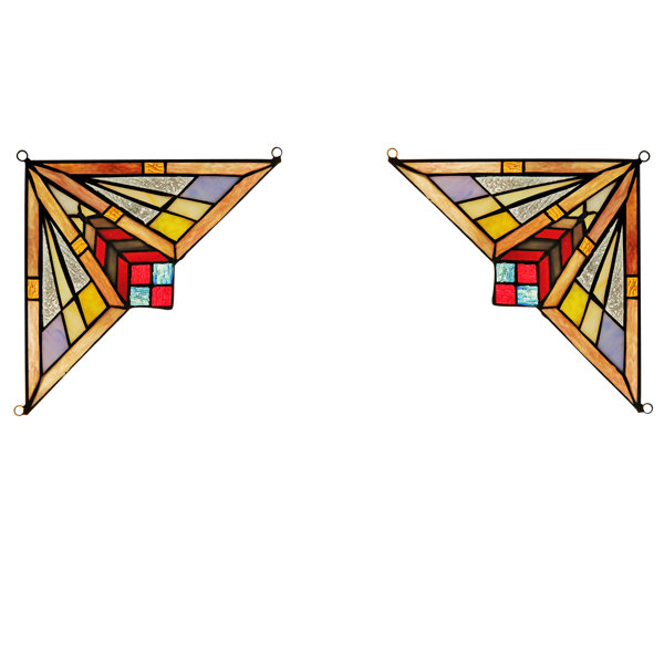 Millwood Pines Tiffany-Glass Window Panel & Reviews | Wayfair