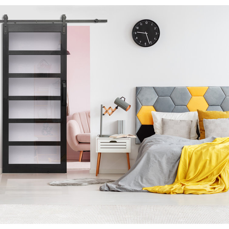 LTL Home Products Porte de grange en PVC / vinyle pré-finie 6 panneaux ...