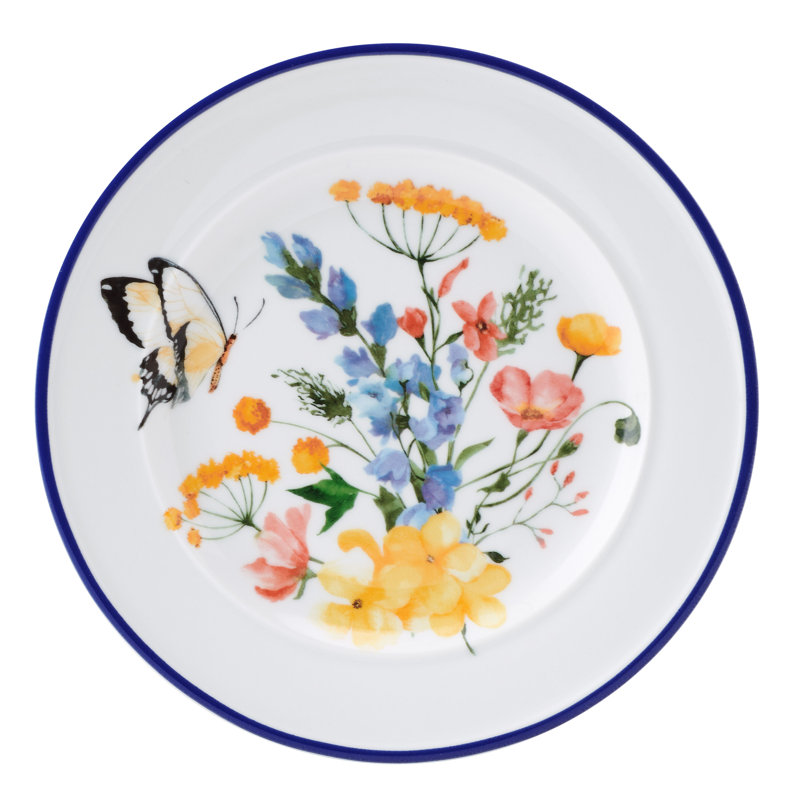 Fitz and Floyd Everyday White Bouquet Salad Plates | Wayfair