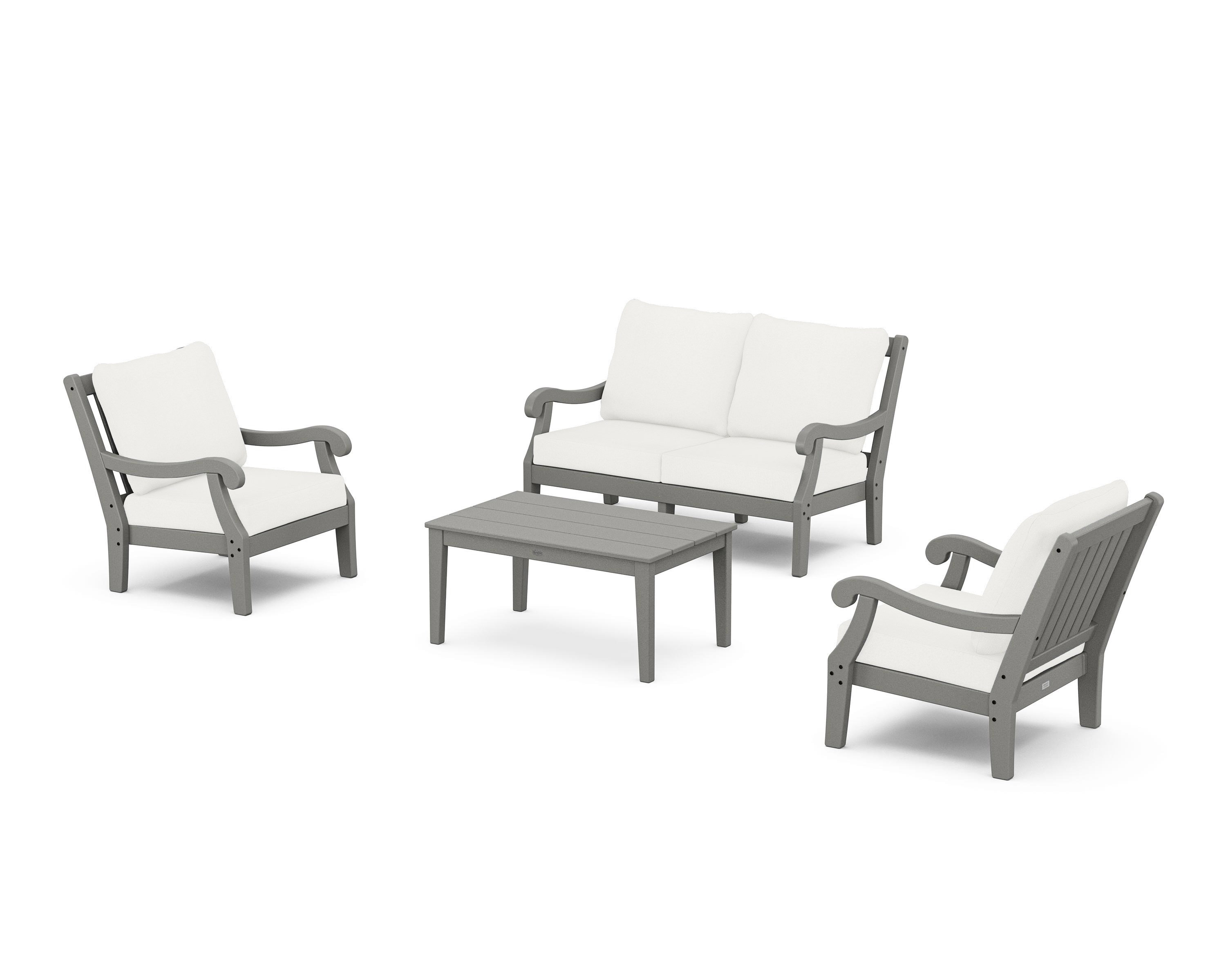 POLYWOOD® Veranda 4-Piece Deep Seating Set with Loveseat | Wayfair