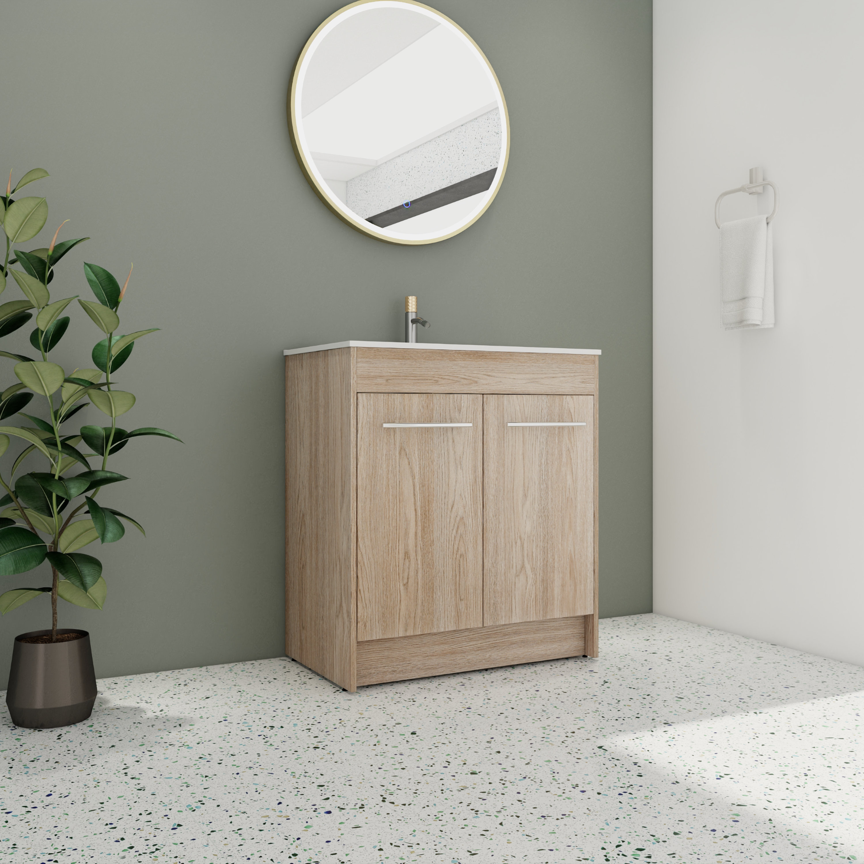 Ebern Designs Additri 30 17 Single Bathroom Vanity With Resin Top