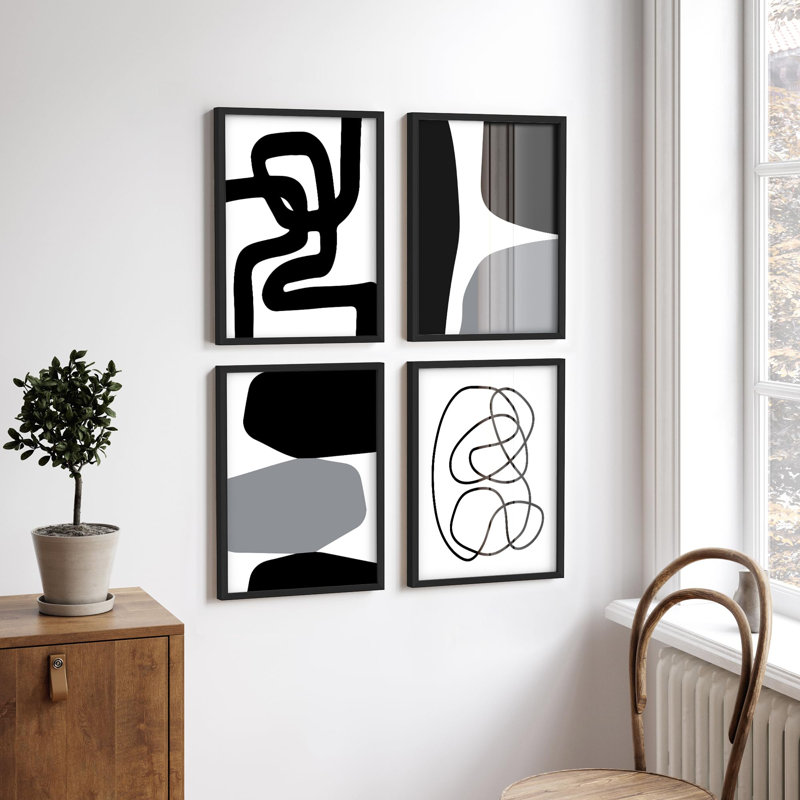 SIGNLEADER " Modern Abstract Black And White Boho Illustrations Relax ...