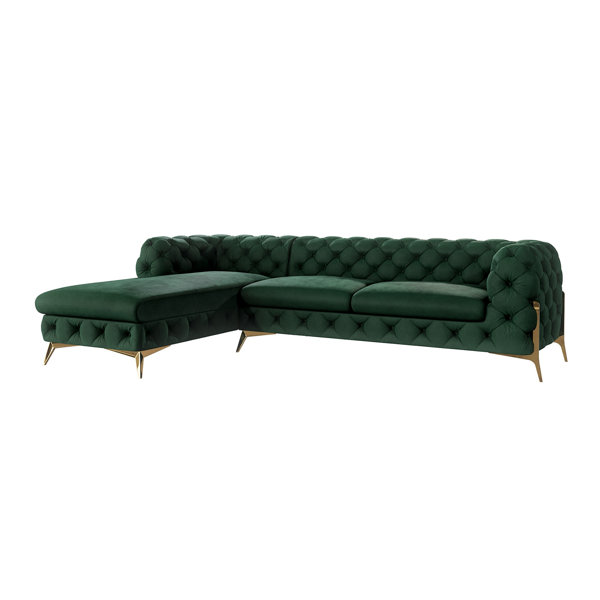 Szyszka Meble Velvet Corner Sofa | Wayfair.co.uk