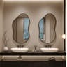 Wrought Studio™ Irregular Unique Shaped Wall Mirror, Asymmetrical ...