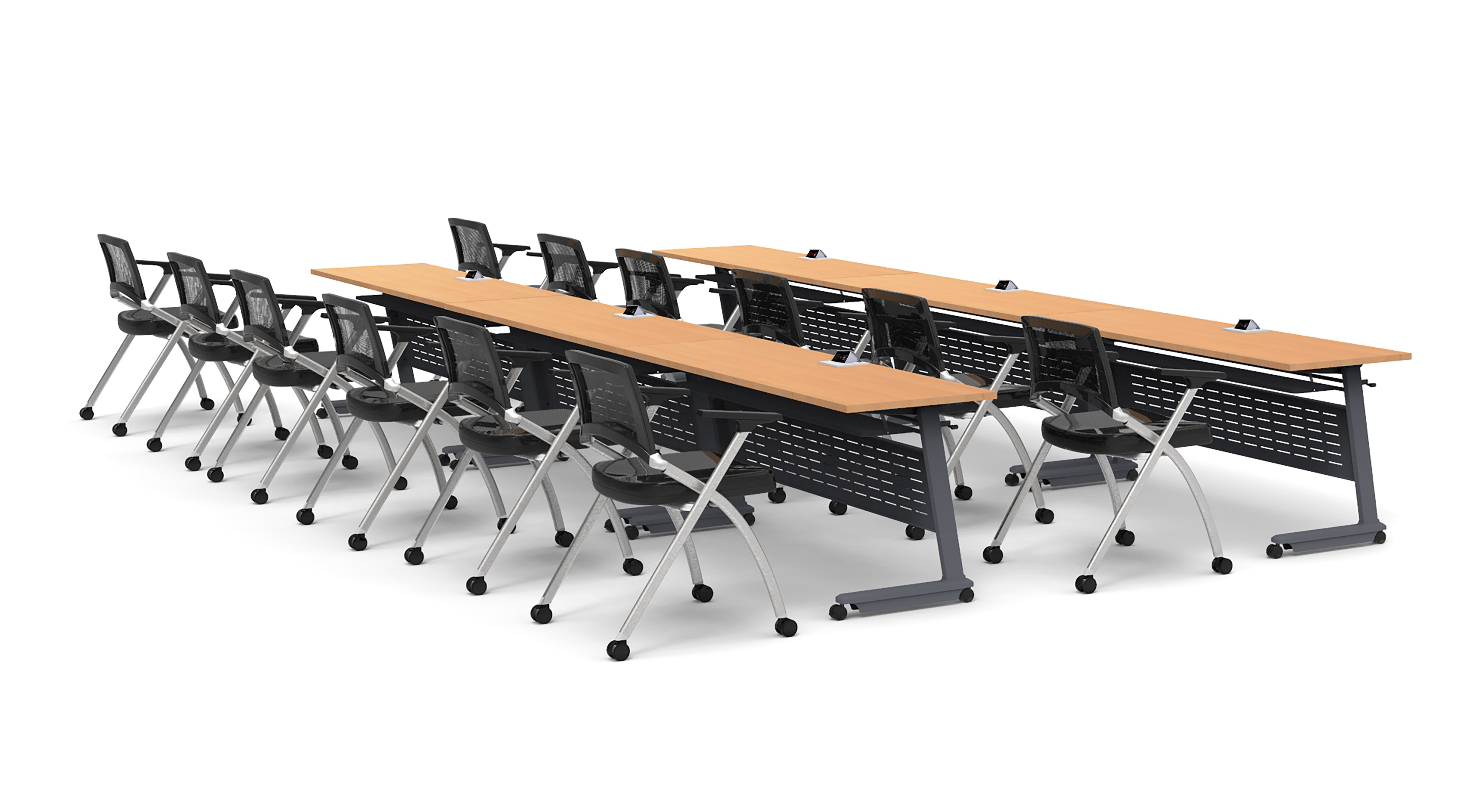 Inbox Zero Benil 12 Person Training Meeting Seminar Tables with Modesty ...
