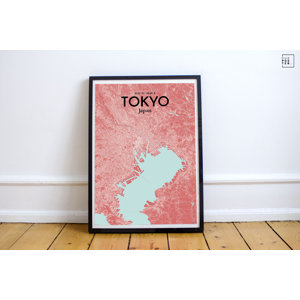 OurPoster.com Tokyo City Map On Paper Print | Wayfair