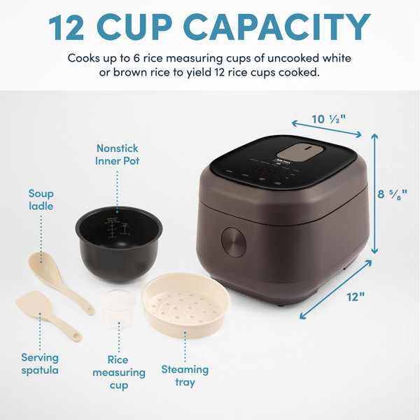 Aroma Professional 360° Induction 6-Cup (Uncooked) / 12-Cup (Cooked ...