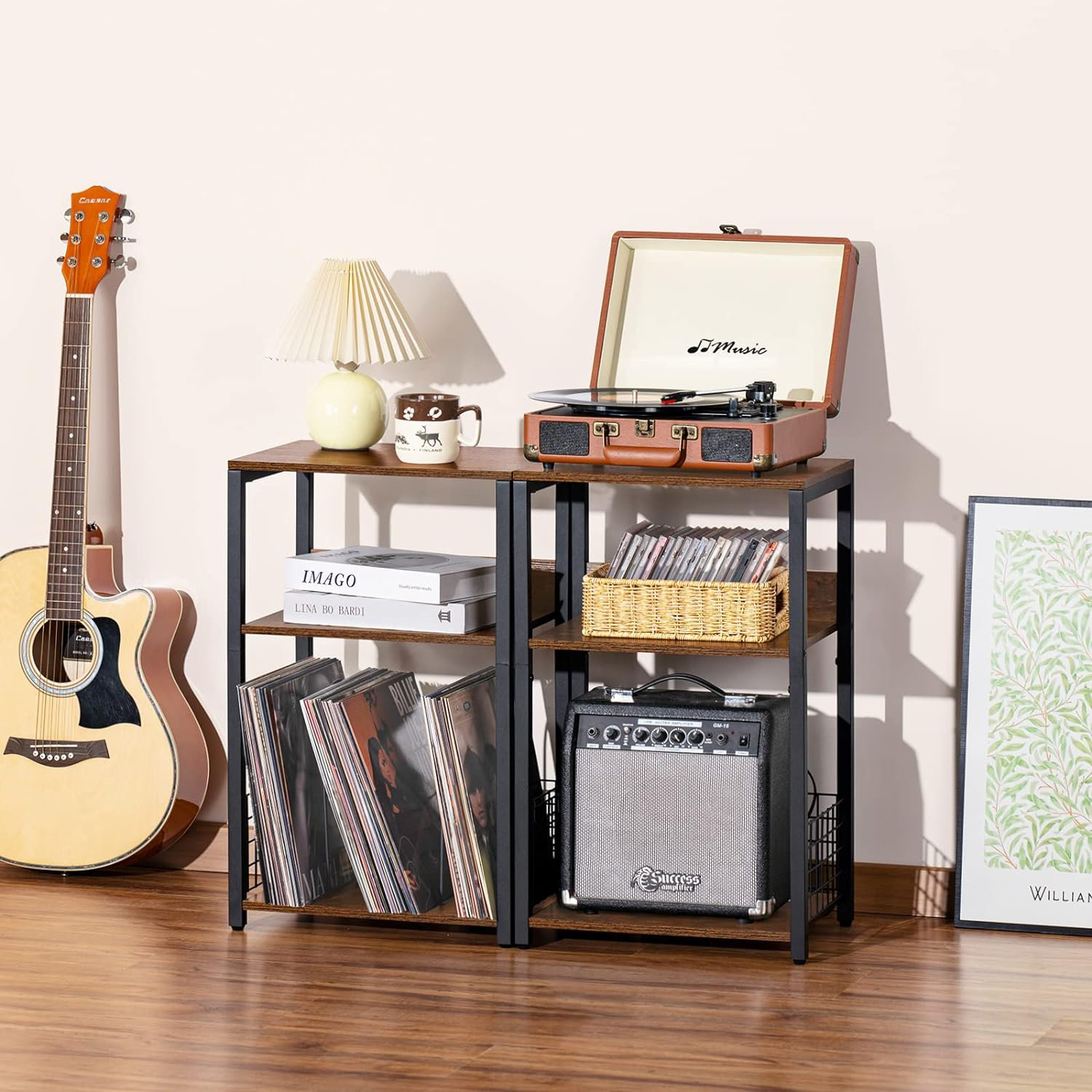 17 Stories Record Player Stand with Vinyl Storage - Wayfair Canada