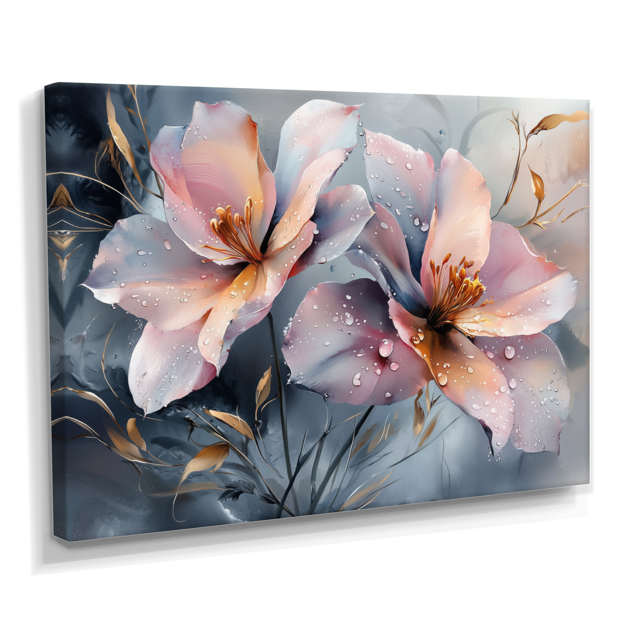 Lark Manor™ Chinese Ink Abstract Fuschia Flowers II - Fuschia Canvas ...