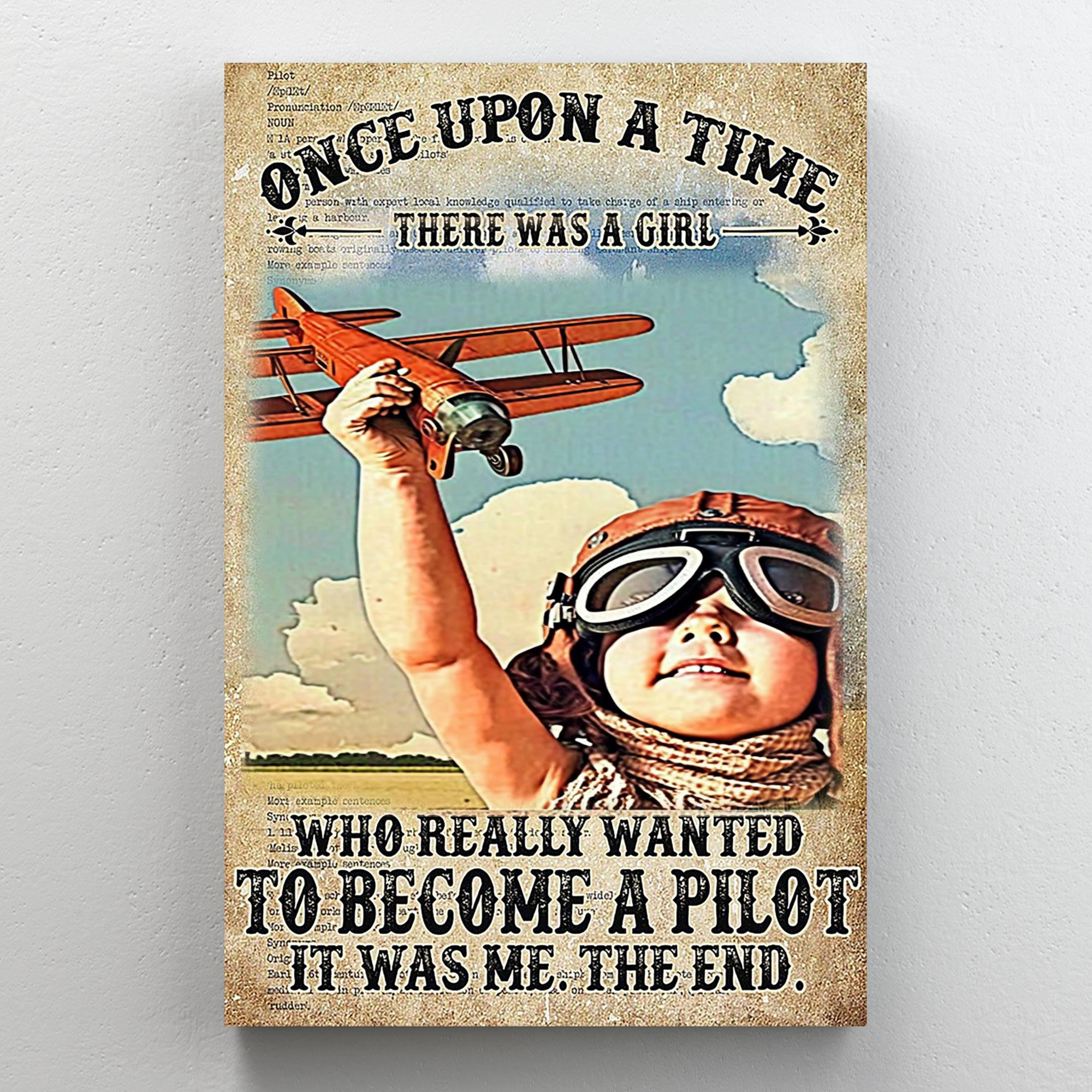 Trinx Who Really Wanted To Become A Pilot On Canvas Graphic Art | Wayfair