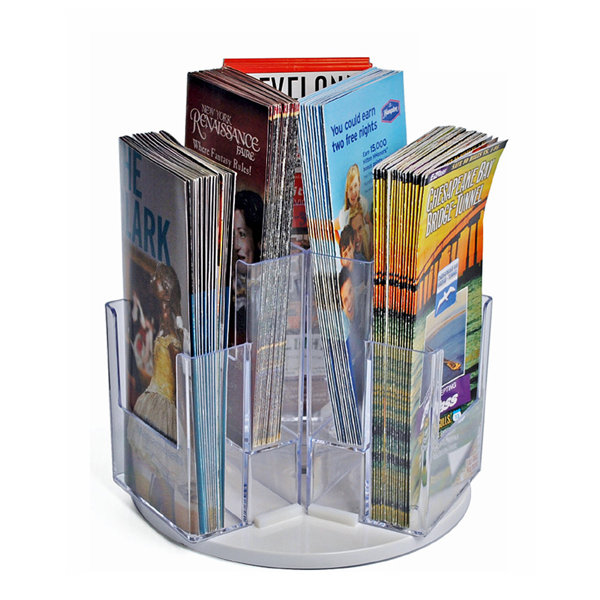 Azar Displays 7'' H Rotating Acrylic Brochure And Pamphlet Rack | Wayfair
