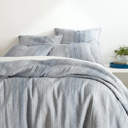 Pine Cone Hill Sterling Stripe Linen Blue Duvet Cover | Perigold