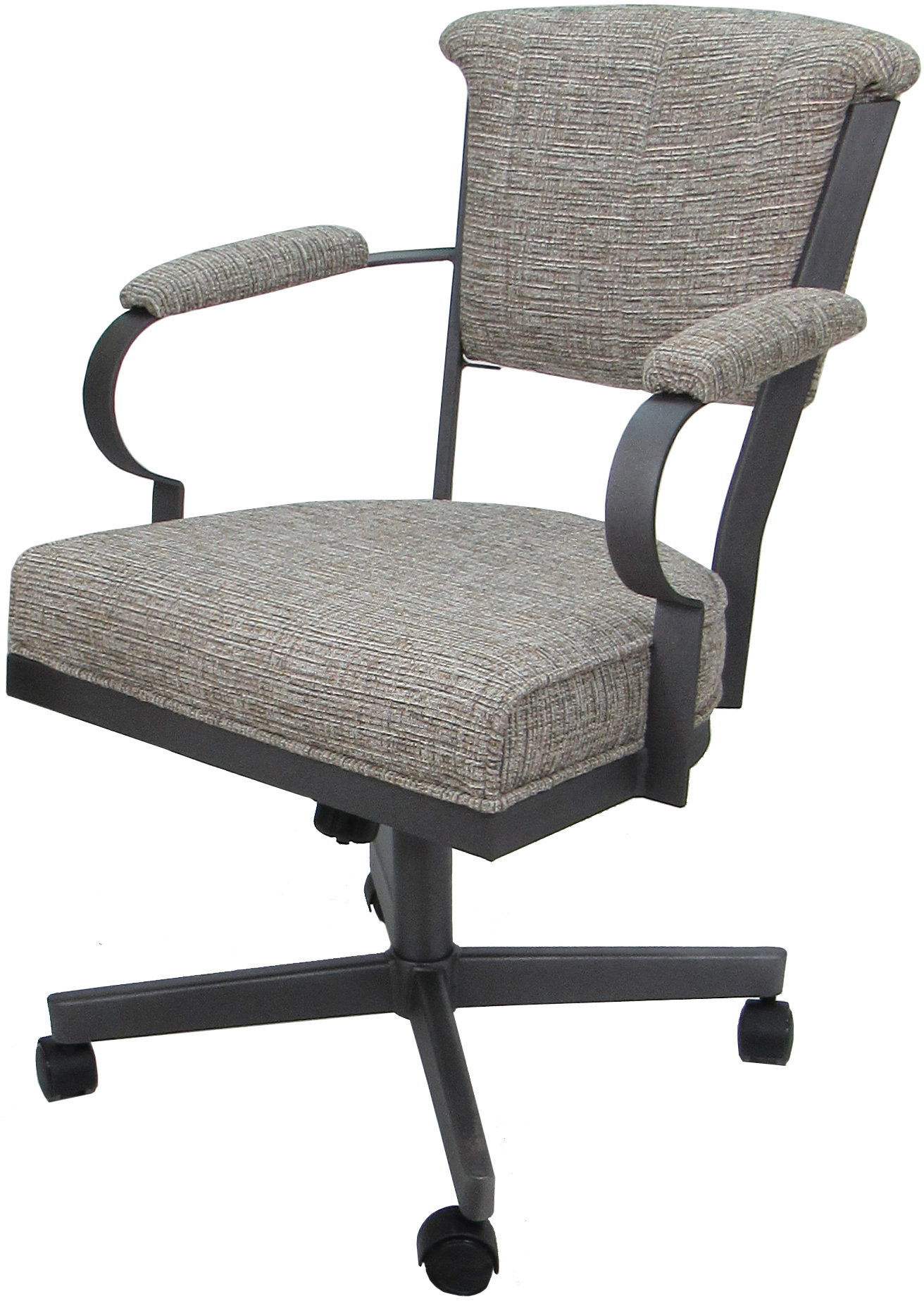 17 Stories Magaw Swivel Metal Caster Dining Chair | Wayfair