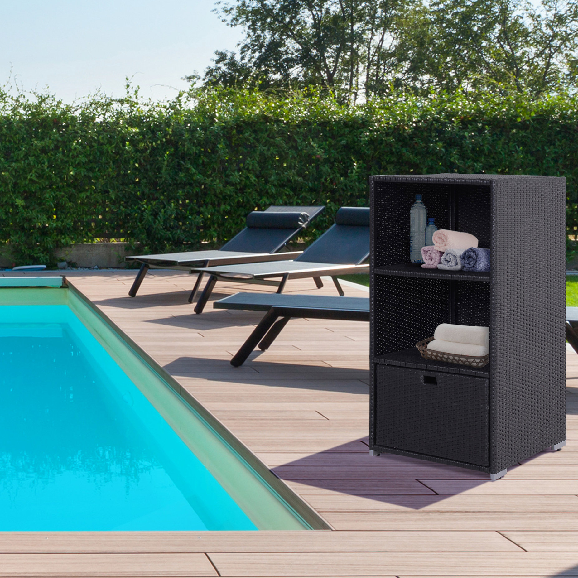 Kivaritio Hot Tub Shelf Organizer Basket Drawer Storage - Waterproof ...