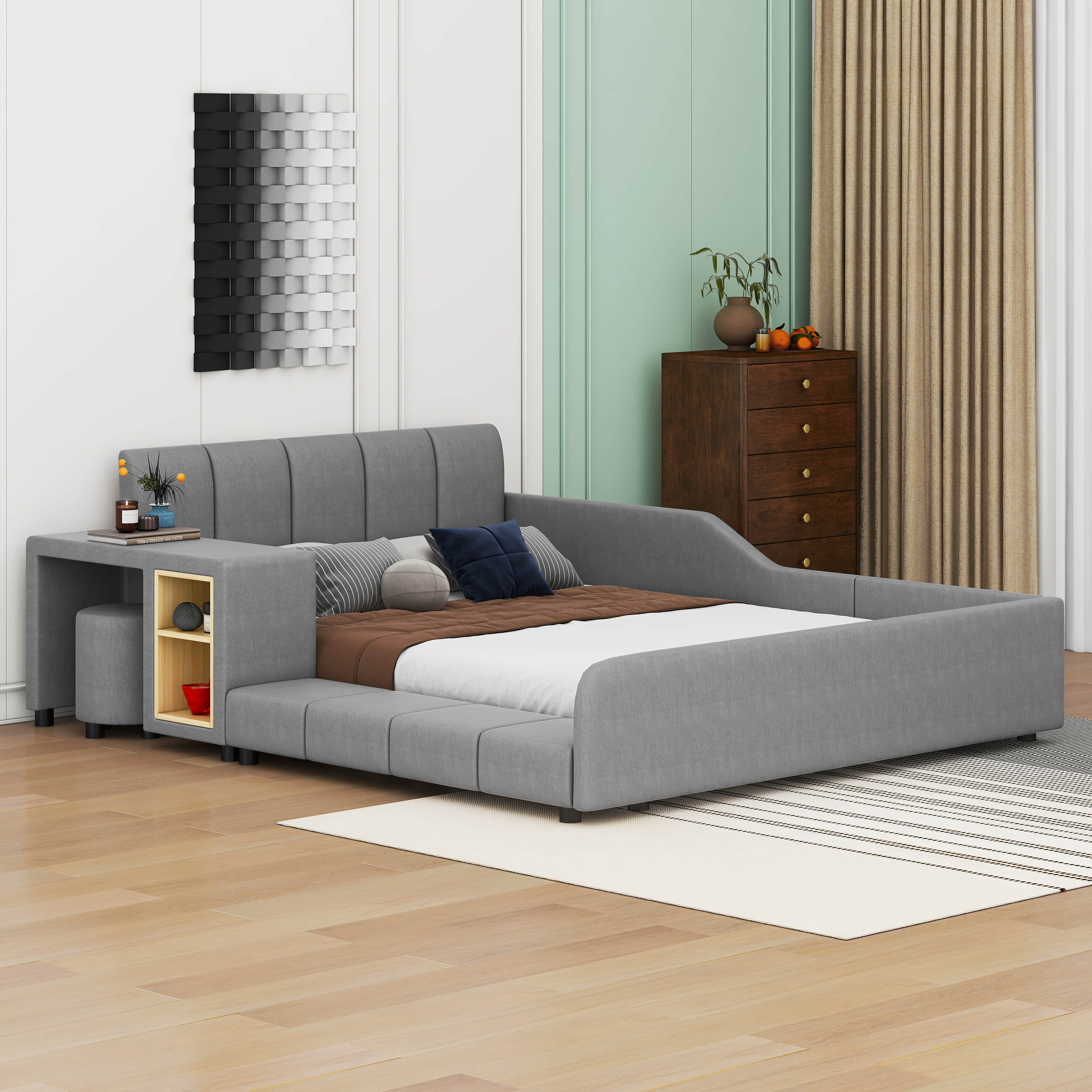 Latitude Run® Hatherleigh Upholstered Panel Storage Bed | Wayfair