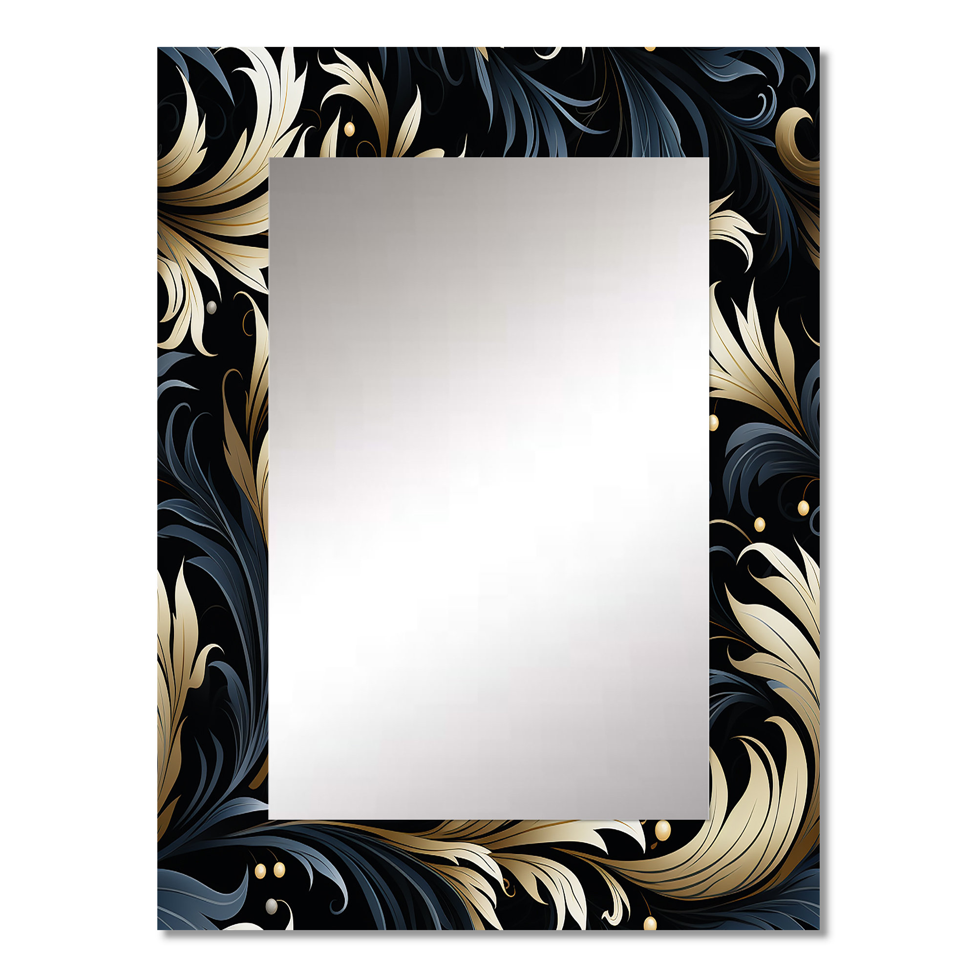 Dakota Fields Damask Black And Grey Calligraphy Flourishes - Damask ...