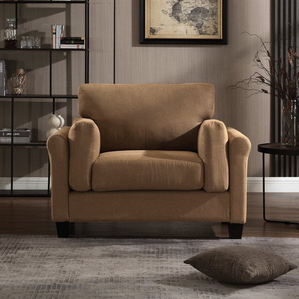 Red Barrel Studio® Alans Upholstered Wide Polyester Chair and a Half ...