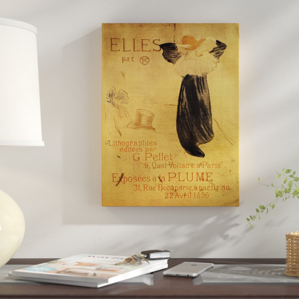 East Urban Home 'Elles' Graphic Art Print on Canvas | Wayfair