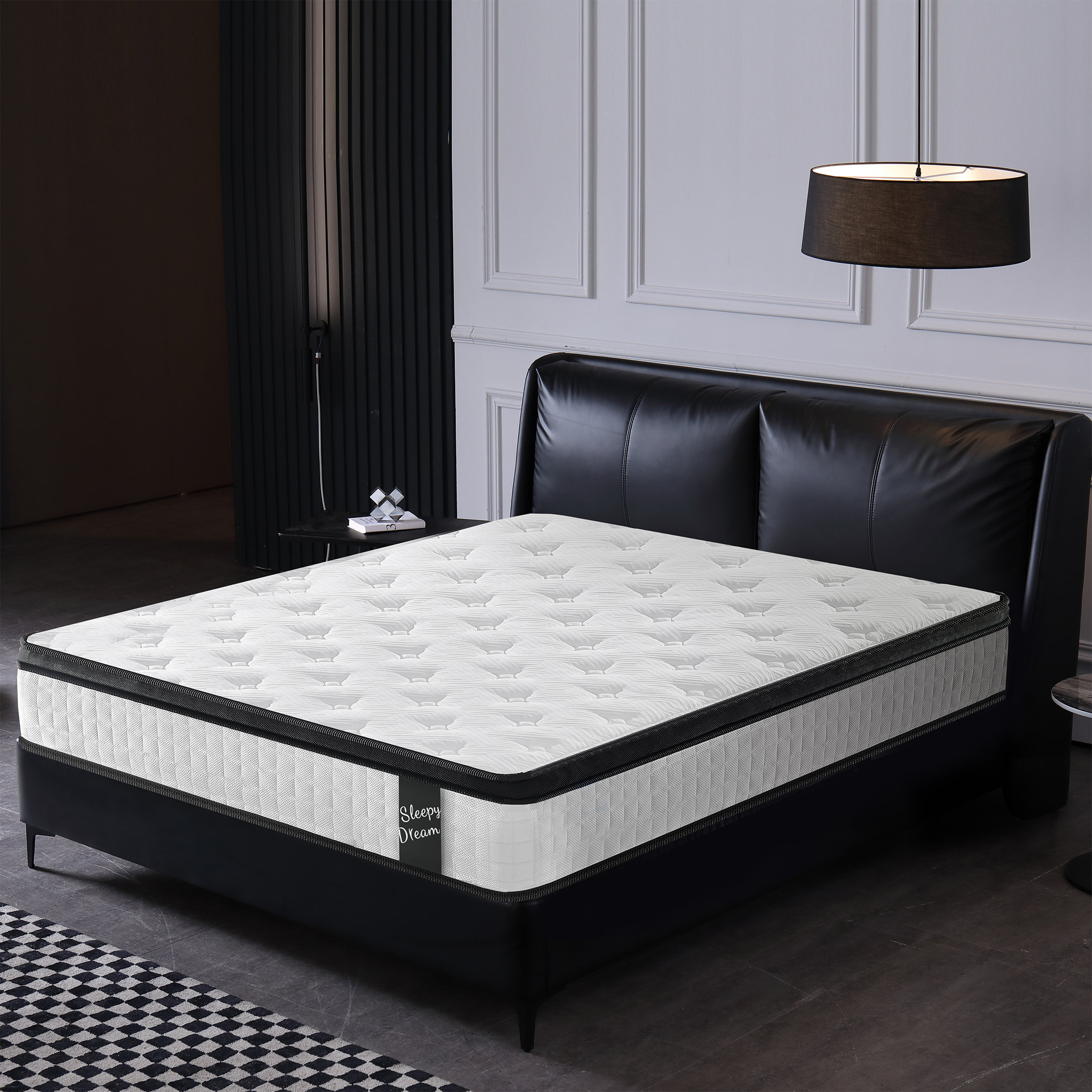 Alwyn Home Plush Hybrid Mattress with Cool Memory Foam and Individual Pocketed Spring, CertiPUR ...