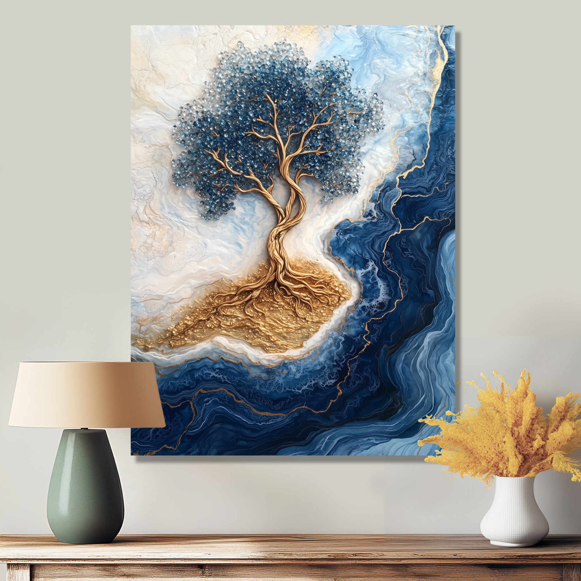 Latitude Run® Aqua Tree Of Life Into The River Of Existence I - Tree Of ...