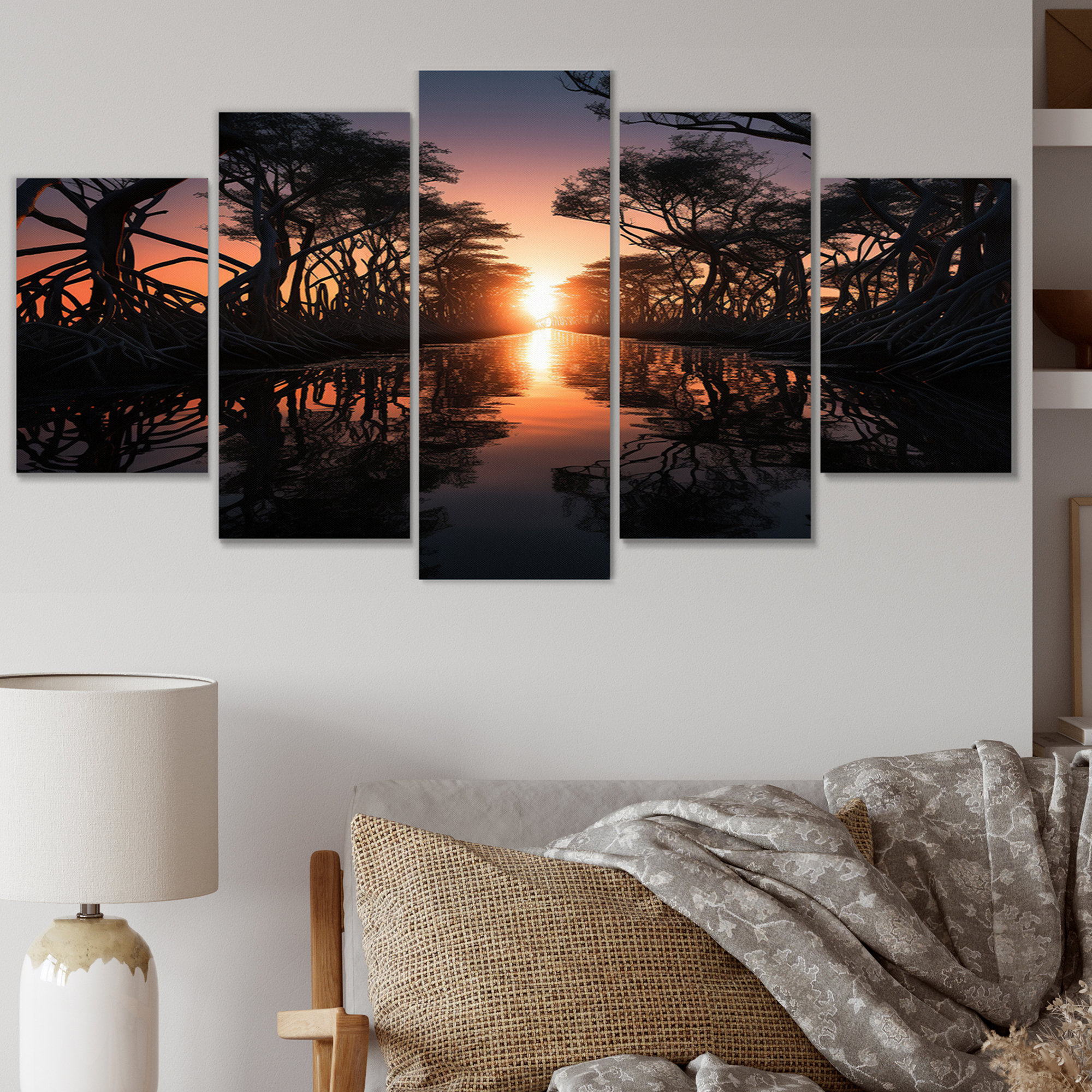 Wade Logan Florida Mangrove Shadows - Landscapes Metal Wall Decor Set ...