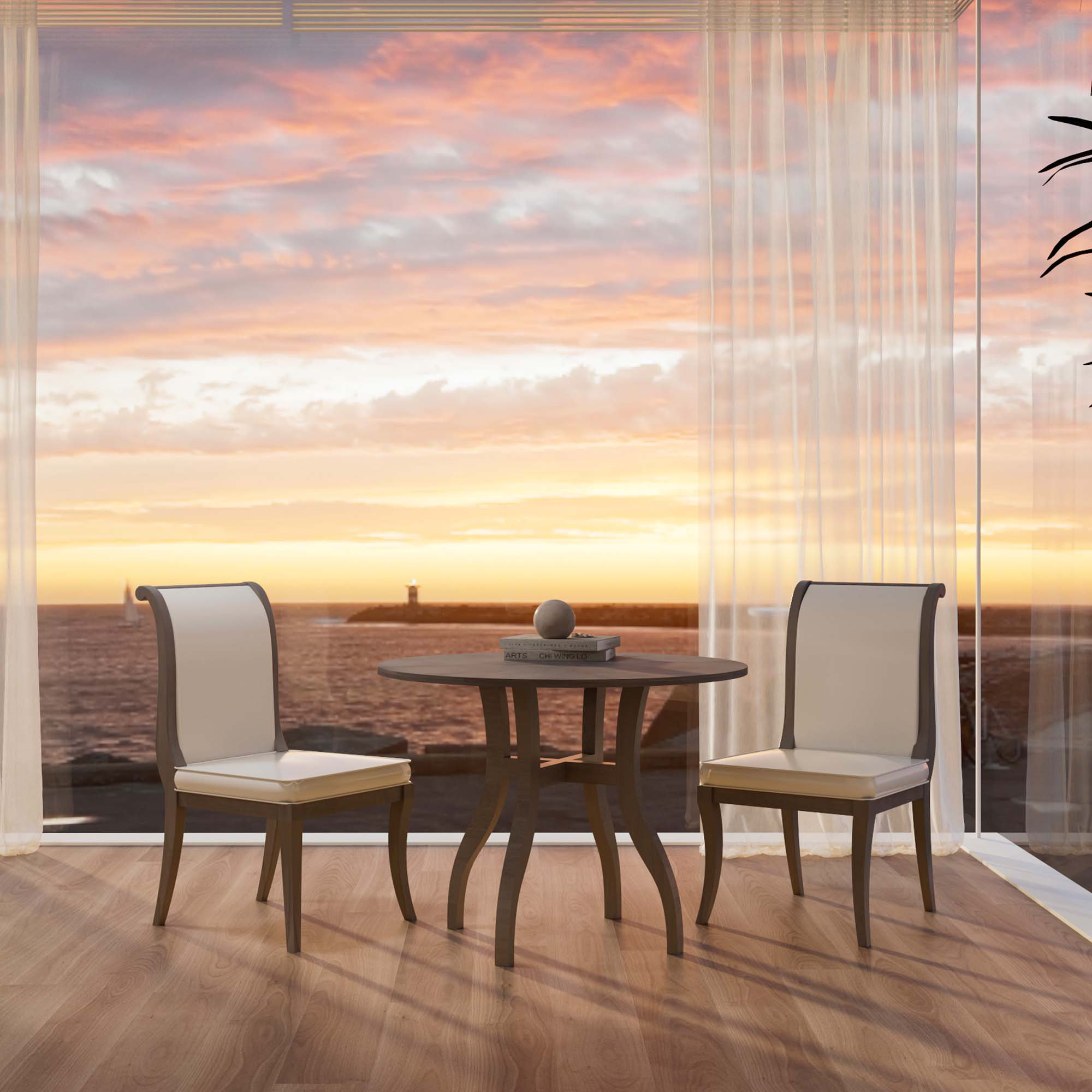 Lark Manor™ Dining Table Set,39.4" Round Table + 2 Chairs - Traditional ...