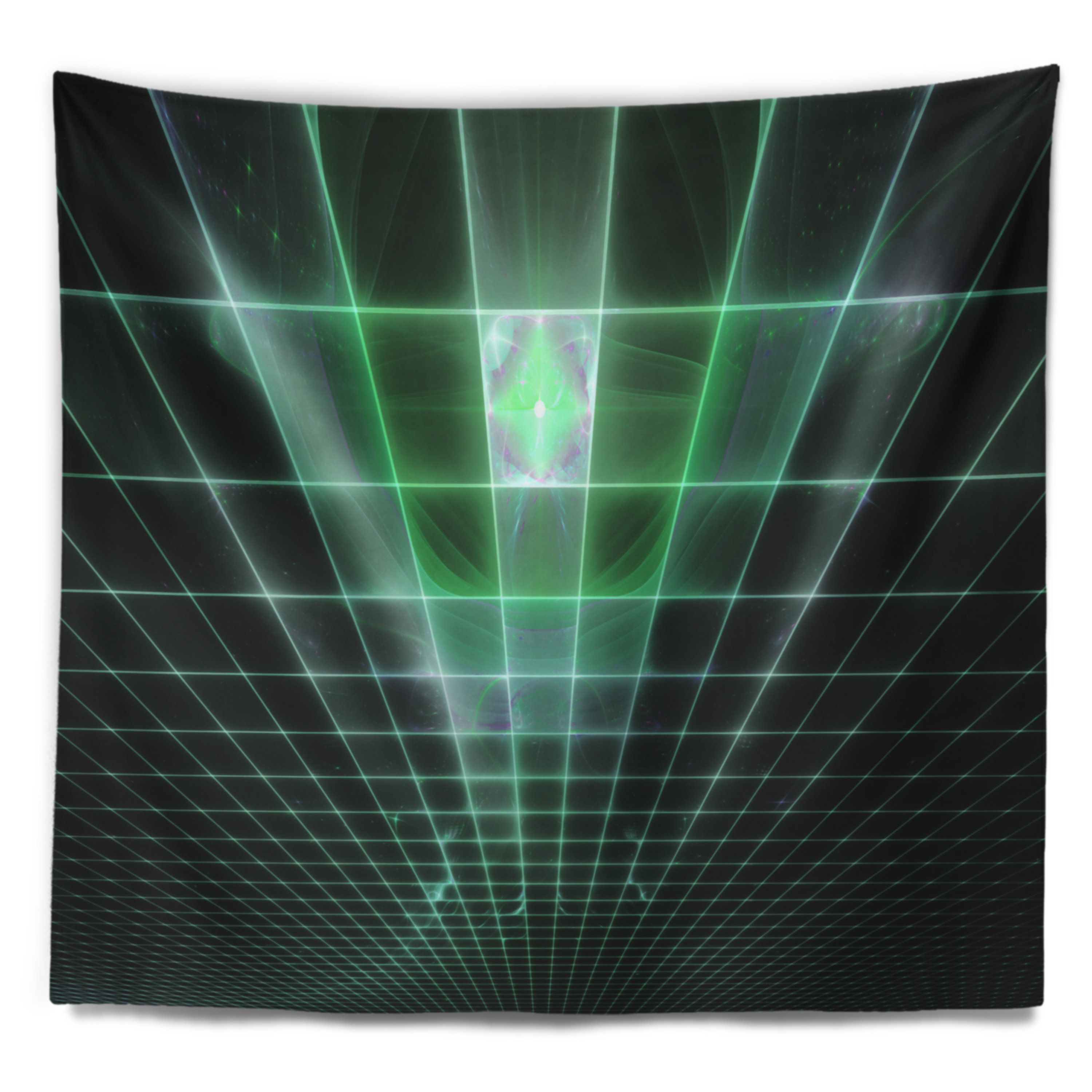 East Urban Home Abstract Light Green Bat on Radar Screen Tapestry | Wayfair