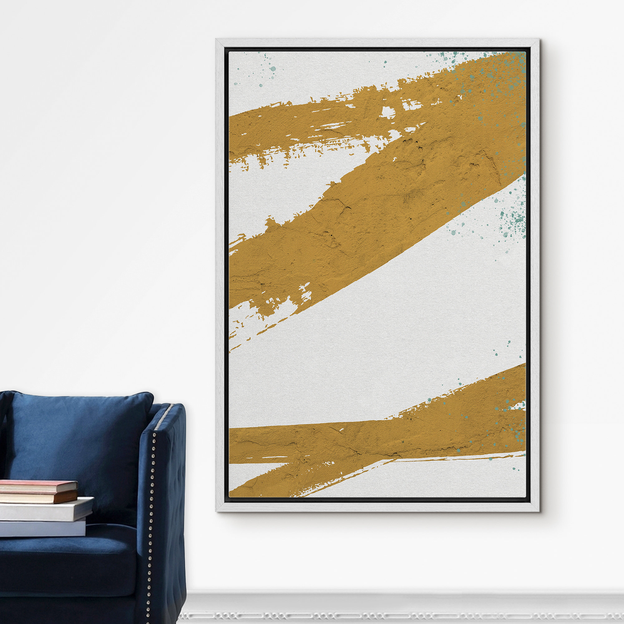 SIGNLEADER Corrigan Studio Framed Canvas Print Wall Art Industrial Gold ...