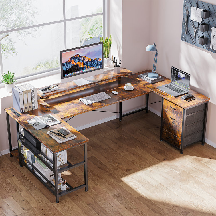 17 Stories U-Shaped Metal Base Computer Desk & Reviews - Wayfair Canada