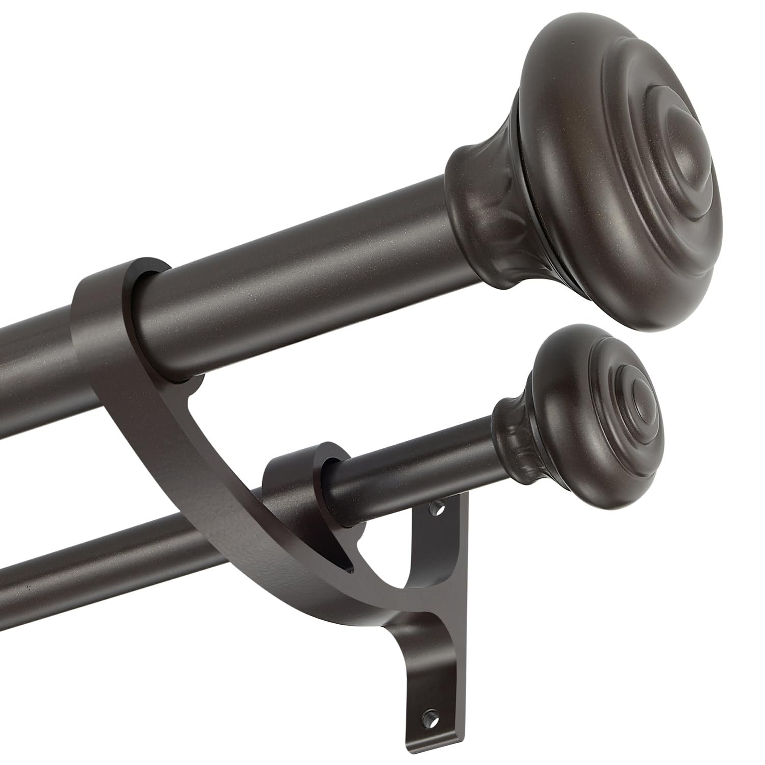 Darby Home Co Double Curtain Rods, 36-72Inch Telescoping Drapery Rods ...