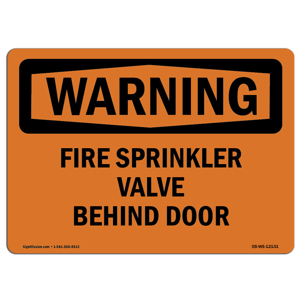 SignMission Fire Sprinkler Valve Behind Door Sign | Wayfair