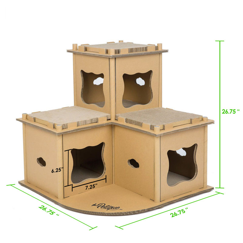 Petique's Feline Fortress Cat House & Reviews | Wayfair