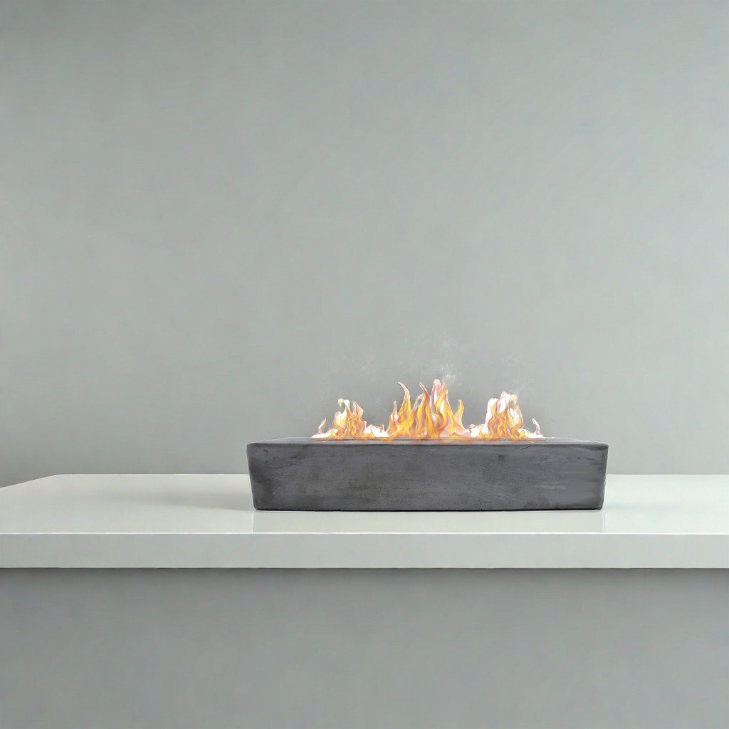 CMCUSTOM Large Rectangle Tabletop Fire Pit - Portable Bioethanol ...