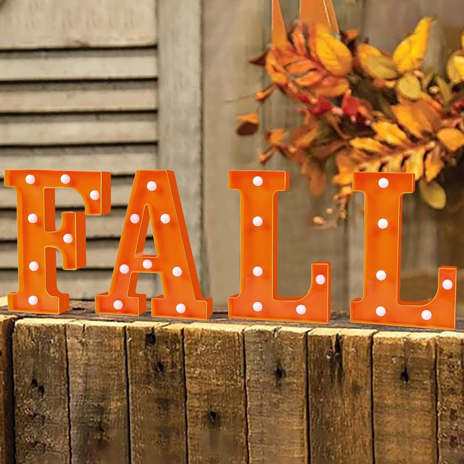 The Holiday Aisle® Fall Decor-Fall Decorations For Home-4 LED Marquee ...