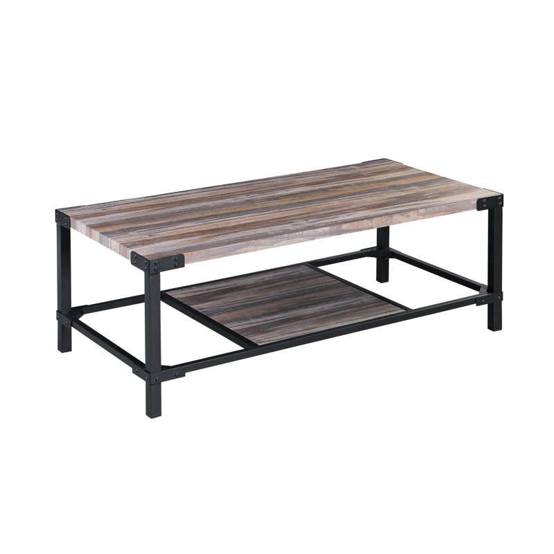 Davee Oak Color Retangular Coffee Table with Shelf | Wayfair