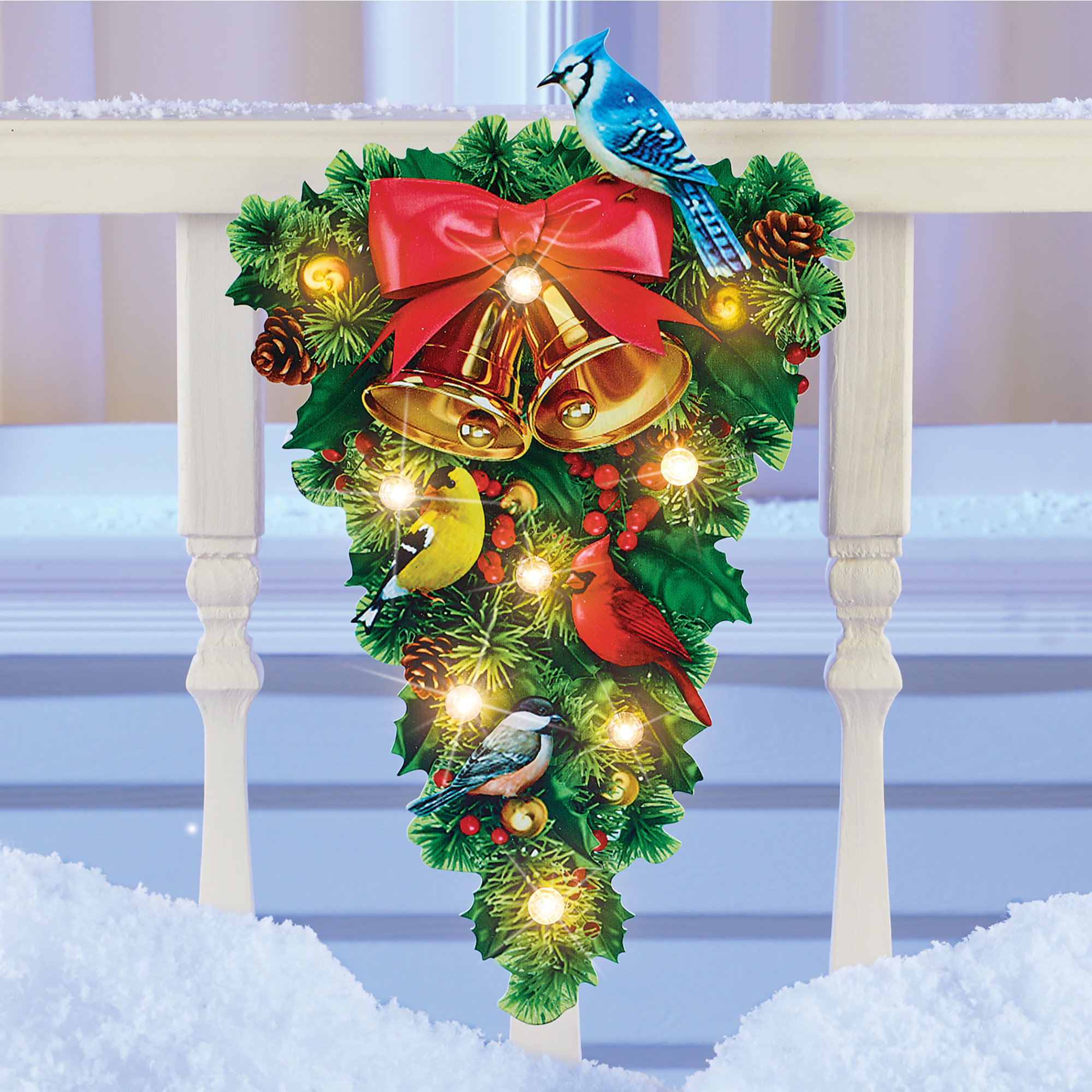 The Holiday Aisle® Swag Fence and Wall Lighted Display & Reviews | Wayfair