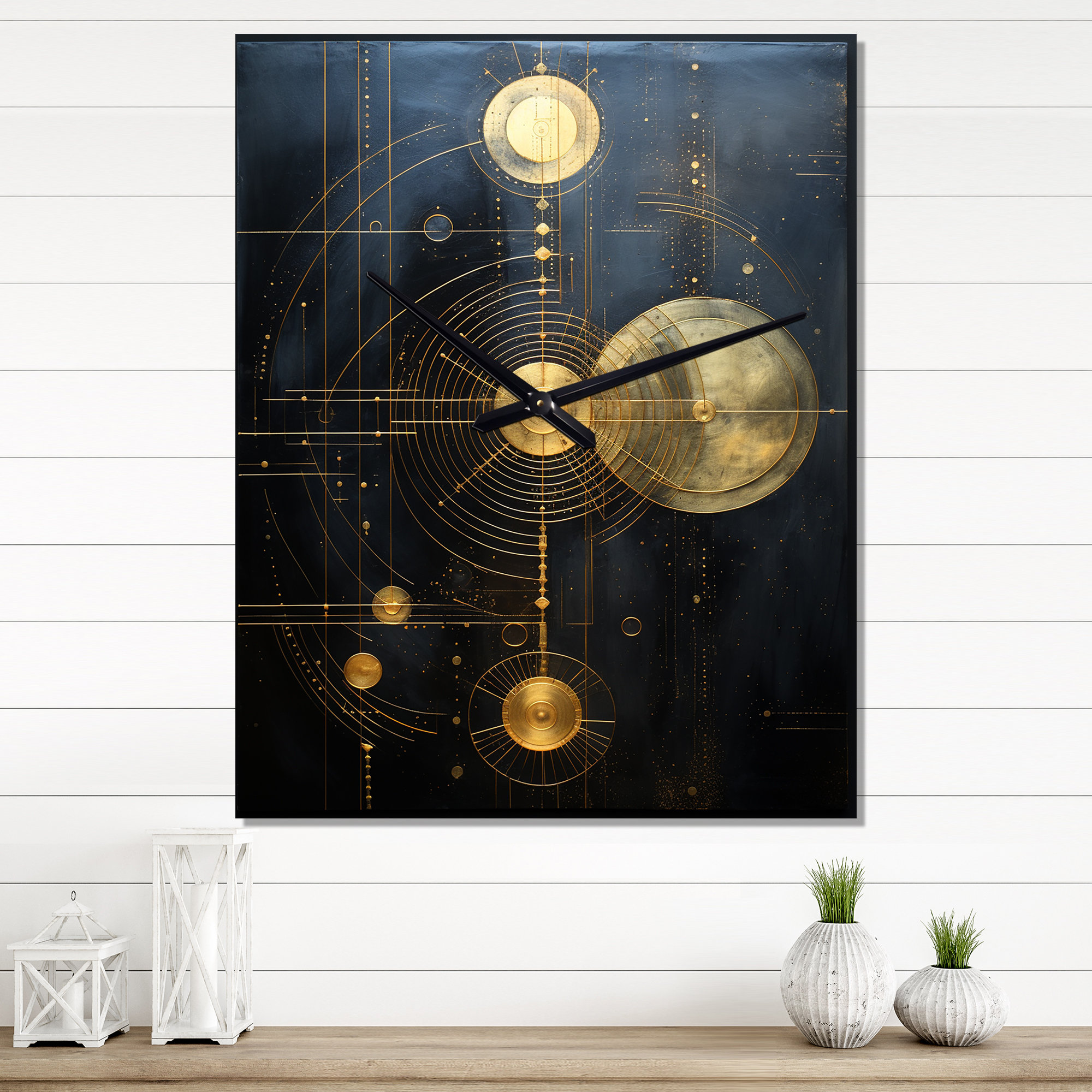 Design Art Ancient Wisdom Of Atlantis Retro Geometry Gold II - Modern ...