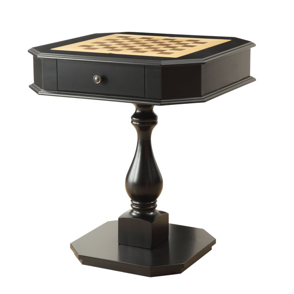 Plethoria Cormier Cherry Game Table with Reversible Game Board ...