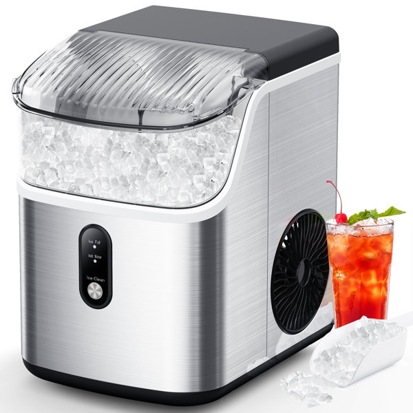 R.W.Flame 33lbs Daily Production Nugget Clear Ice Countertop Ice Maker ...
